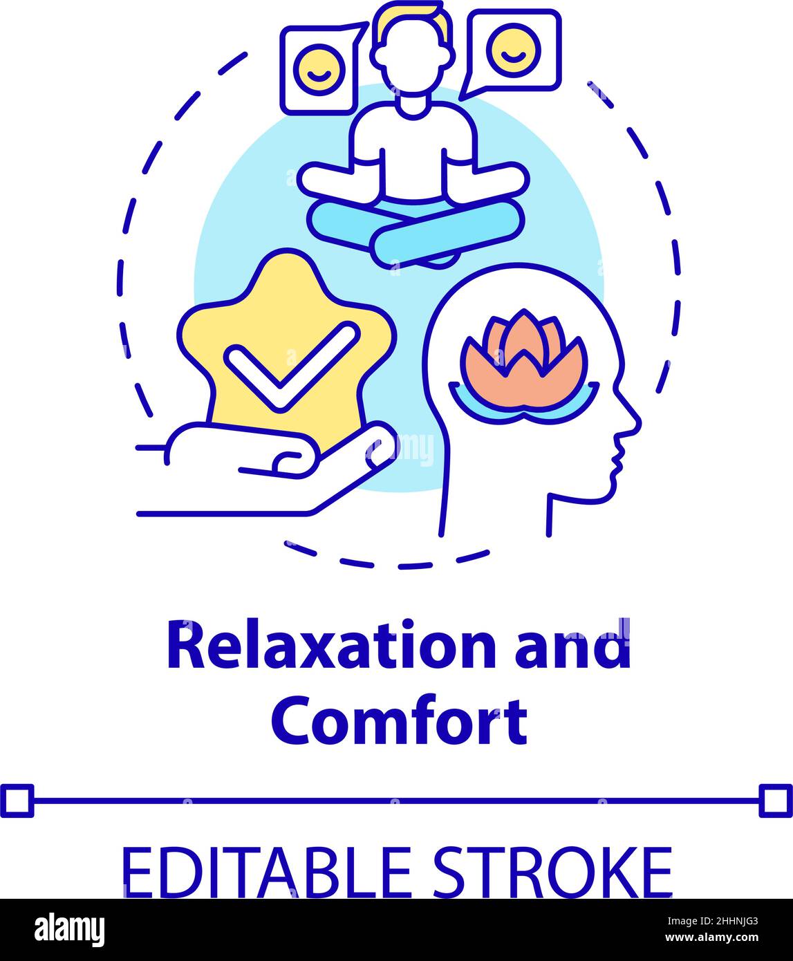 Relaxation and comfort concept icon Stock Vector Image & Art - Alamy