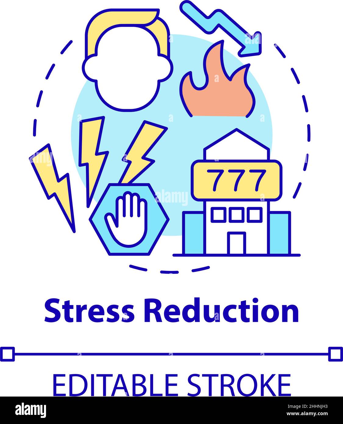 Stress reduction concept icon Stock Vector Image & Art - Alamy