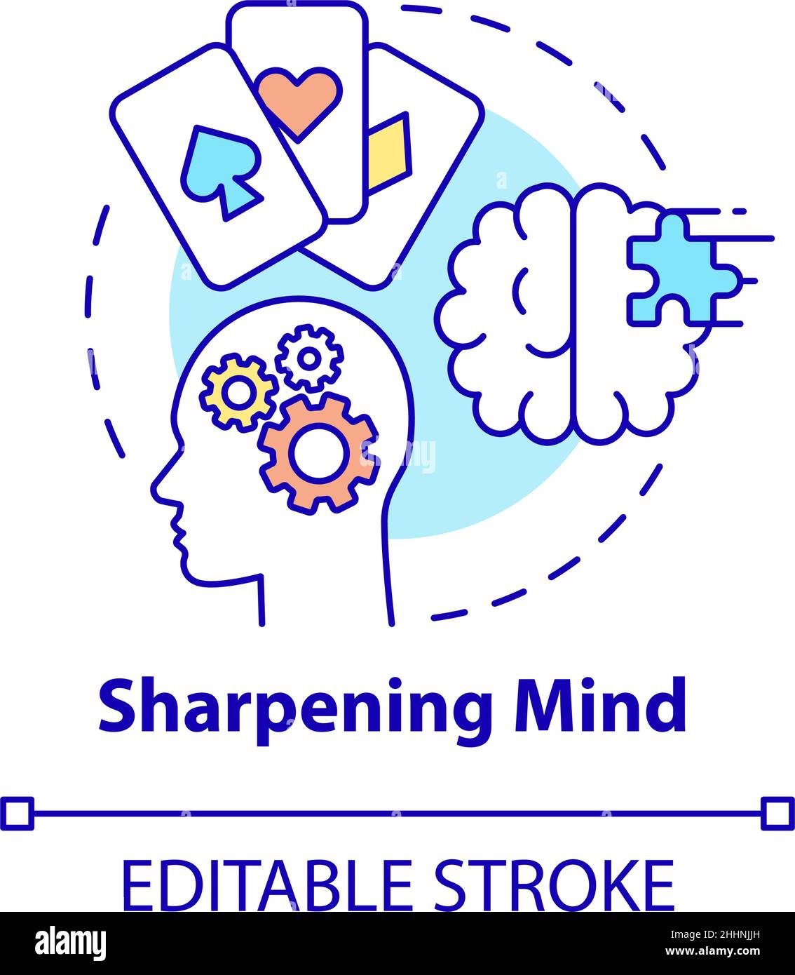 Sharpening mind concept icon Stock Vector Image & Art - Alamy