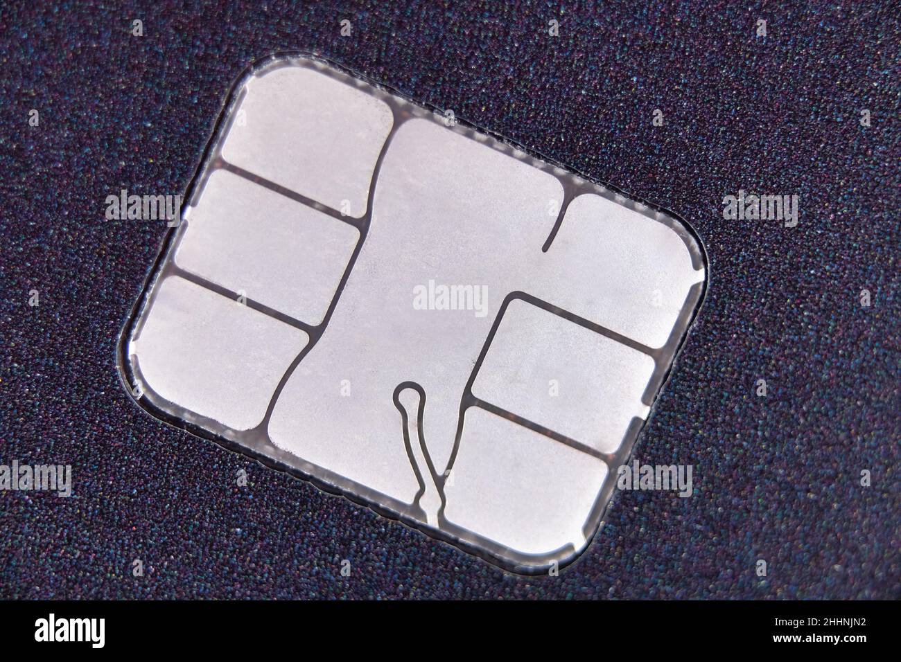 Credit Card Chip Seen From Above Stock Photo - Alamy