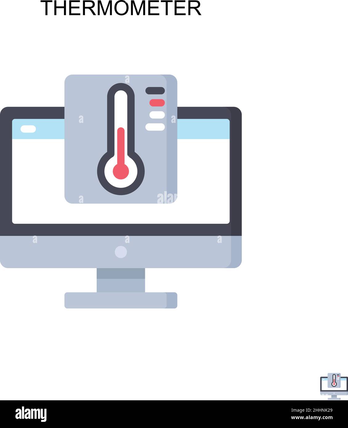 Thermometer Simple vector icon.Perfect color modern pictogram on ...