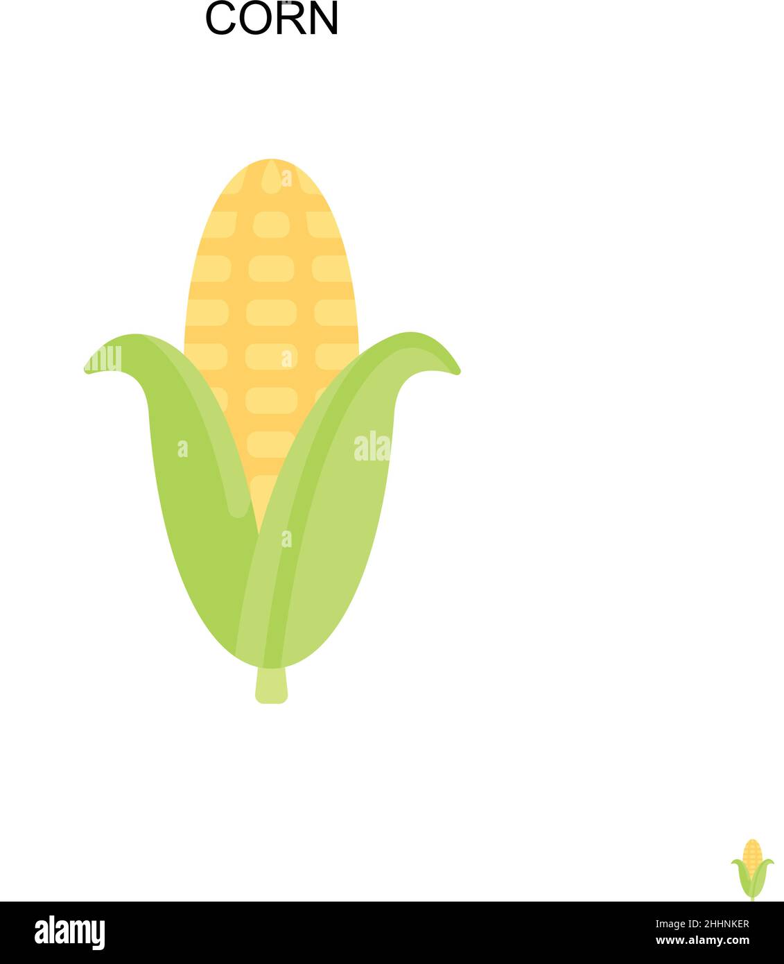 Corn Simple vector icon.Perfect color modern pictogram on editable ...
