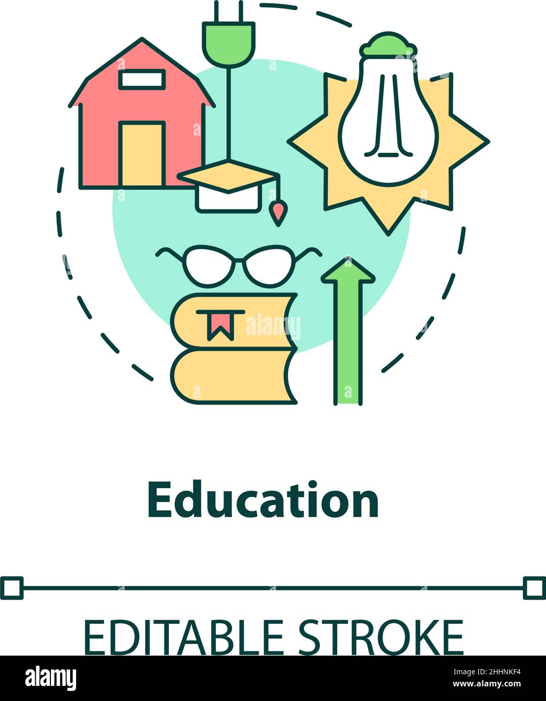Education concept icon Stock Vector Image & Art - Alamy