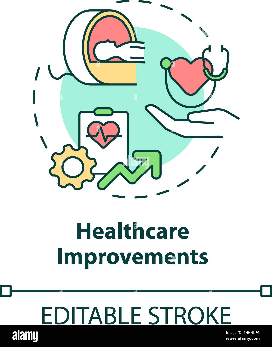Healthcare improvements concept icon Stock Vector Image & Art - Alamy