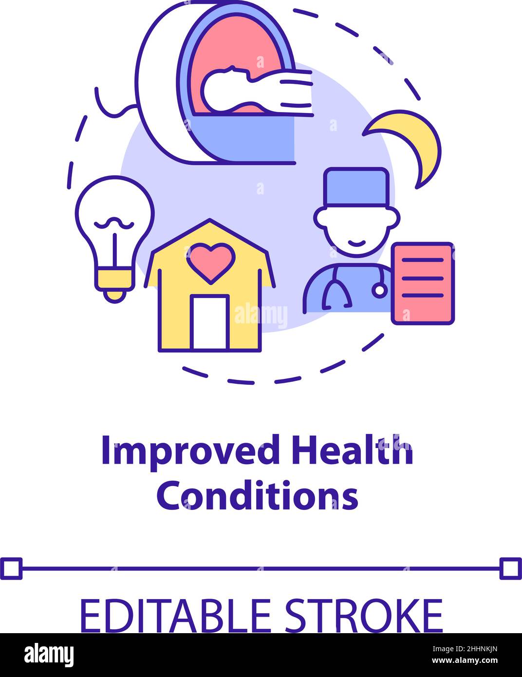 Improved health conditions concept icon Stock Vector Image & Art - Alamy