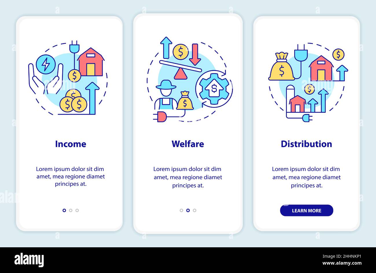 Impact Of Rural Electrification Onboarding Mobile App Screen Stock Vector Image And Art Alamy