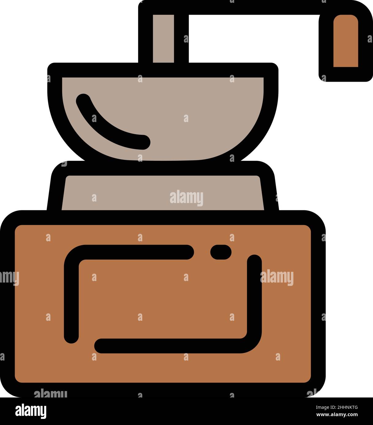 Handle coffee grinder icon outline vector. Barista cafe. Drink bar Stock Vector Image & Art - Alamy