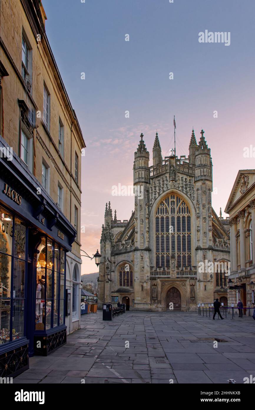 sunrise at Bath Abbey Stock Photo - Alamy