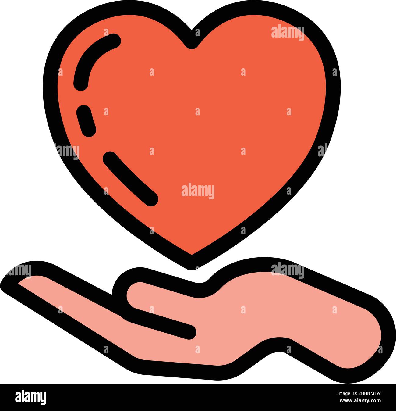 Donate organs icon outline vector. Organ donor. Heart medical Stock ...