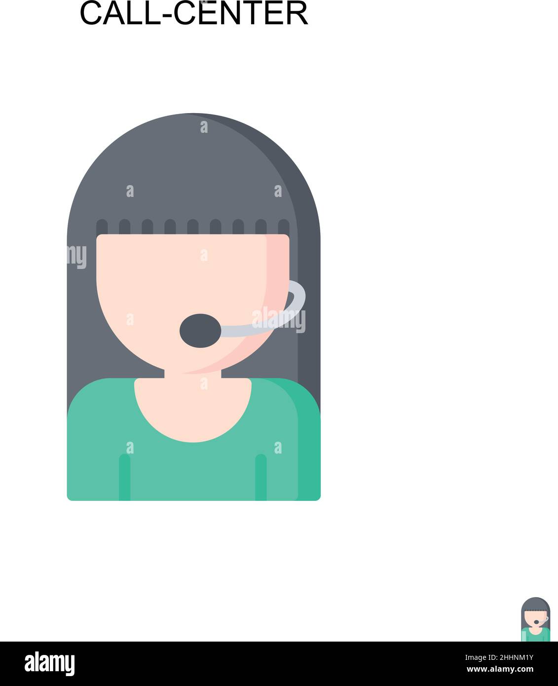 Call-center Simple vector icon.Perfect color modern pictogram on ...