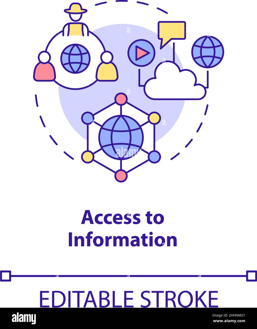 Access to information concept icon Stock Vector Image & Art - Alamy