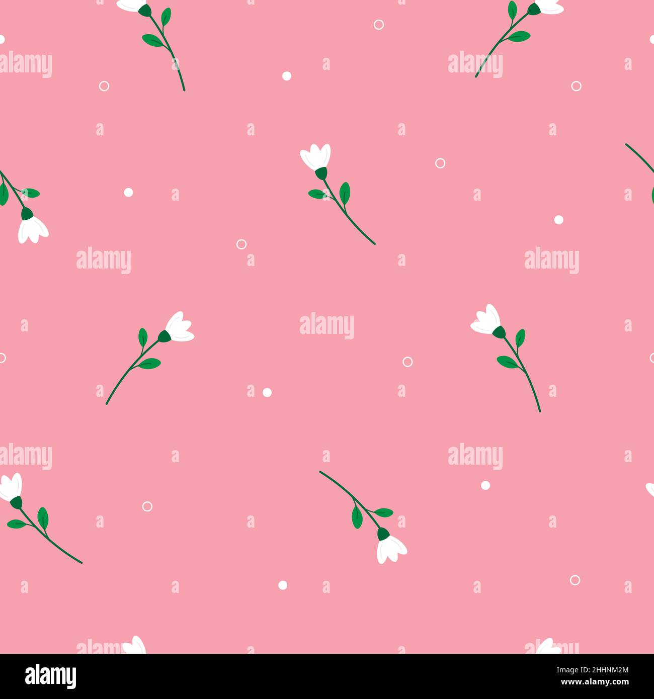 The romantic spring flower seamless pattern art Stock Vector Image ...