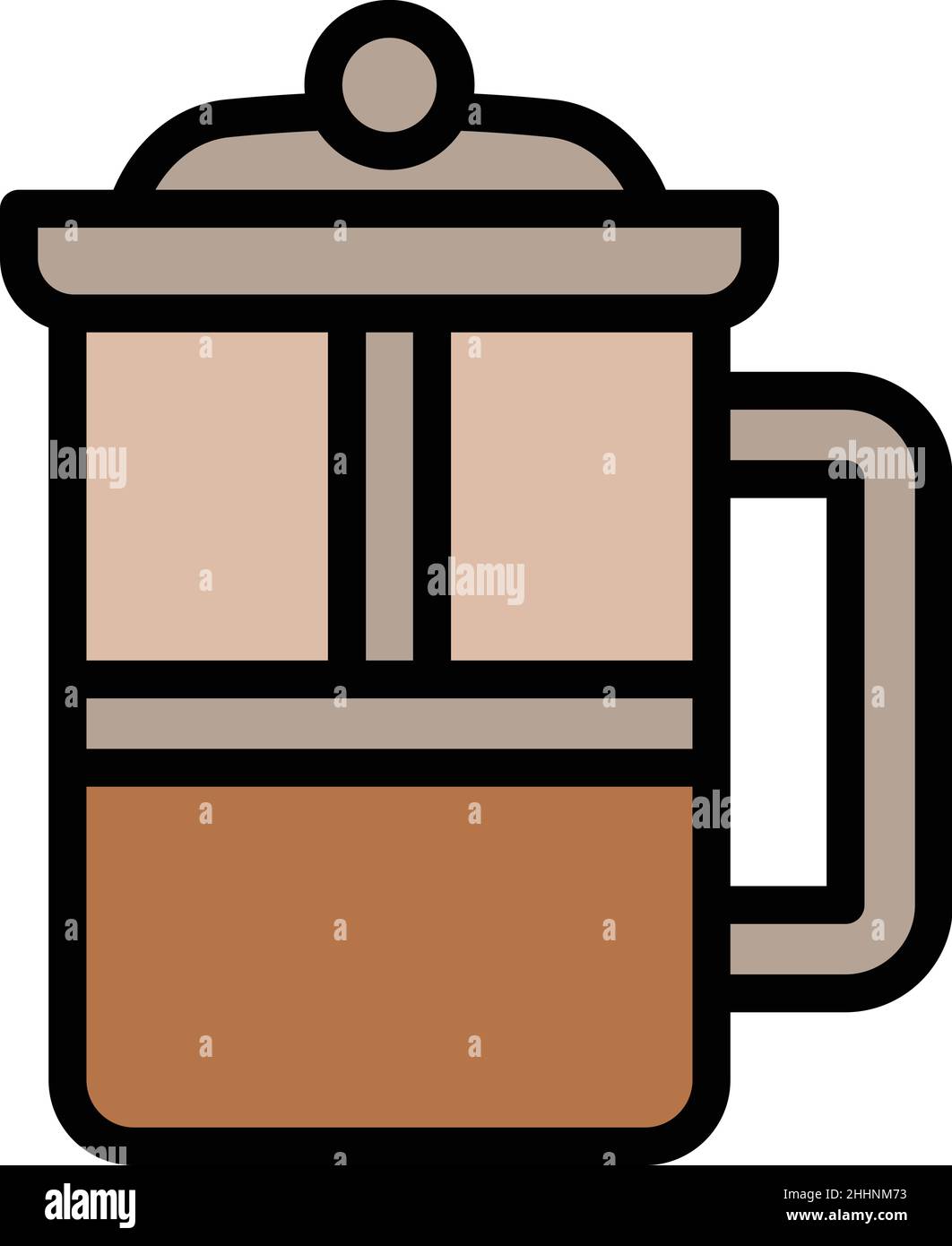 Coffee press icon outline vector. Barista drink. Bar machine Stock Vector Image & Art - Alamy