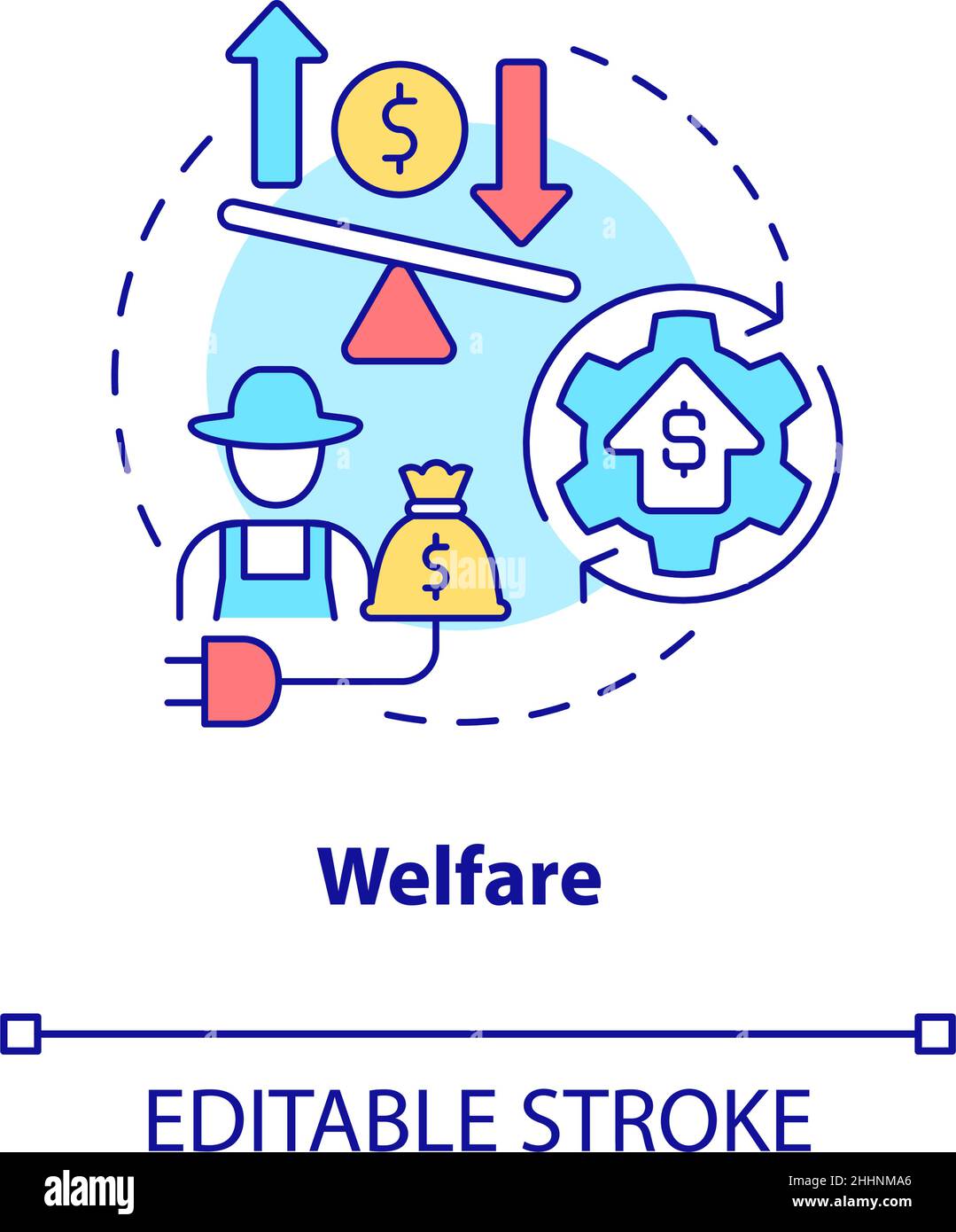 Welfare concept icon Stock Vector Image & Art - Alamy