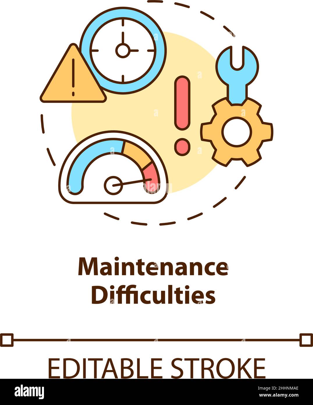 Maintenance difficulties concept icon Stock Vector Image & Art - Alamy