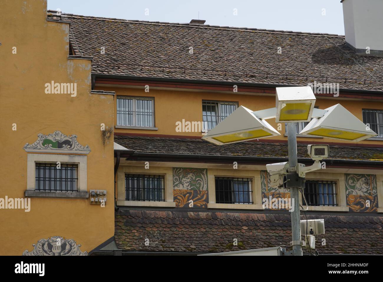Watching or surveillance system with CCTV cameras and reflectors used ...