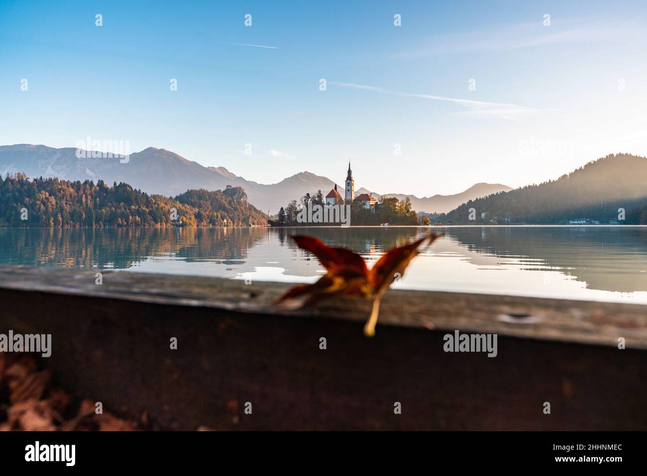The famous Alpine Lake Bled (Blejsko jezero) in Slovenia, an amazing ...