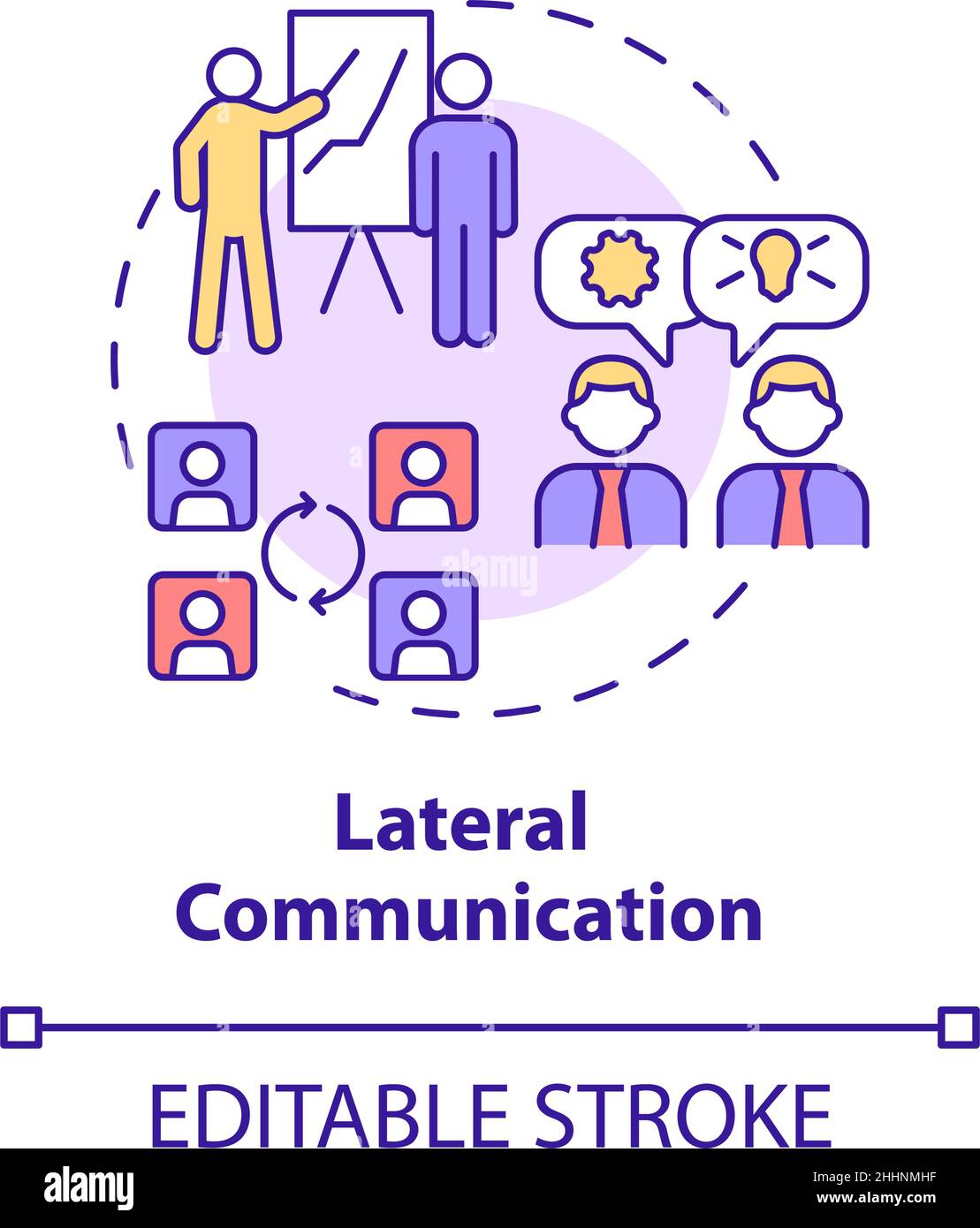 Lateral communication concept icon Stock Vector Image & Art - Alamy