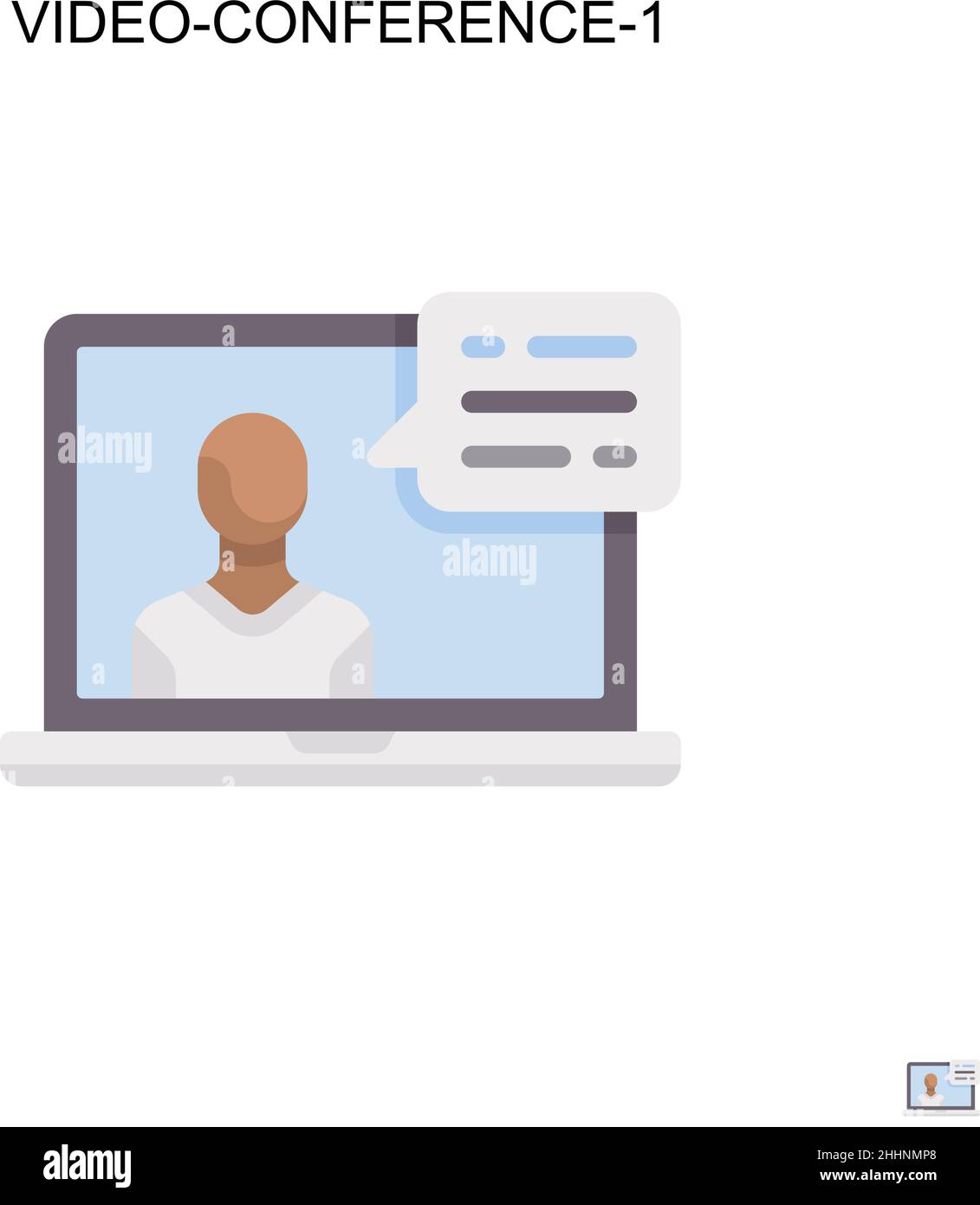 Happy businessman on video Stock Vector Images - Alamy