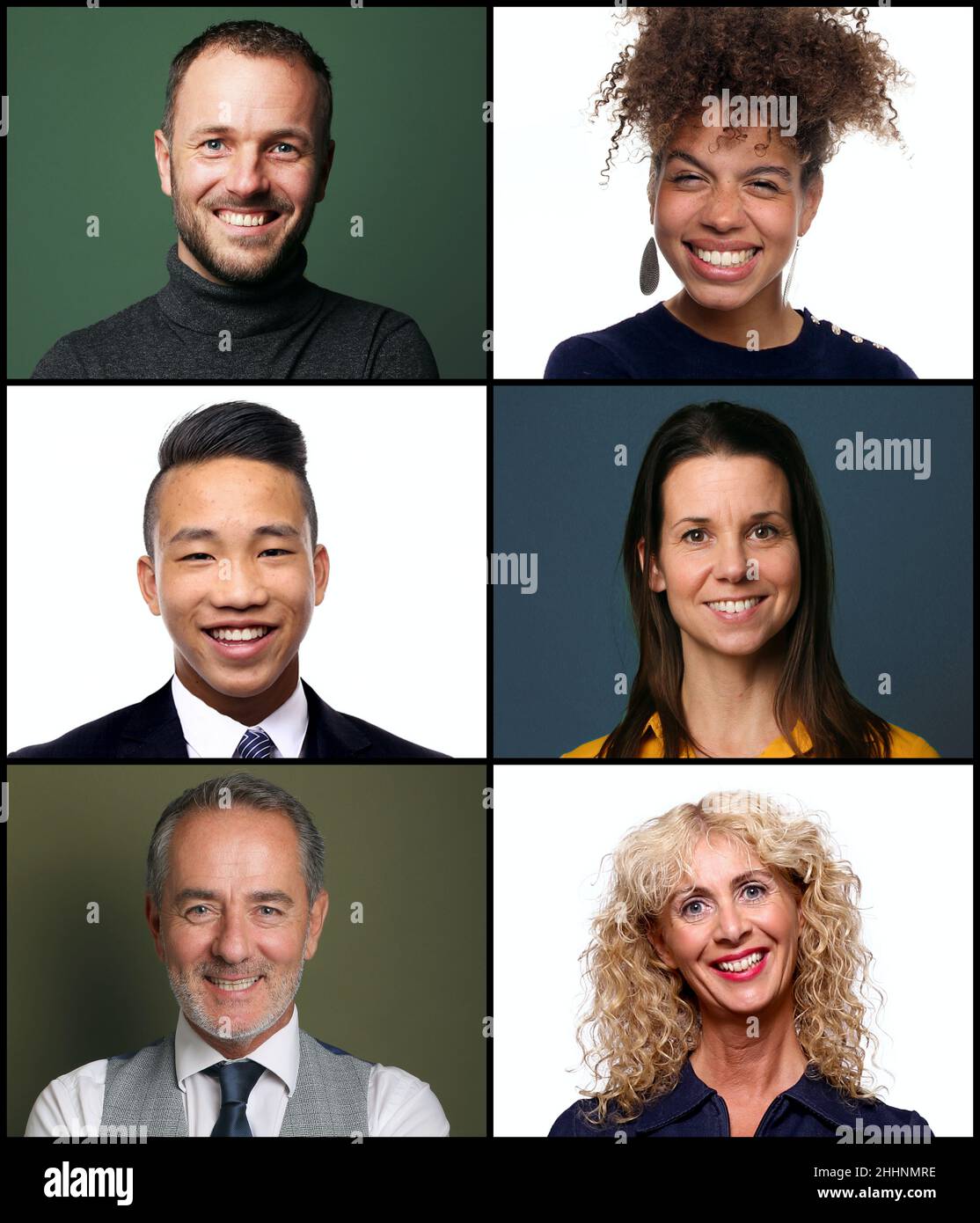 Beautiful happy people in front of a background Stock Photo - Alamy