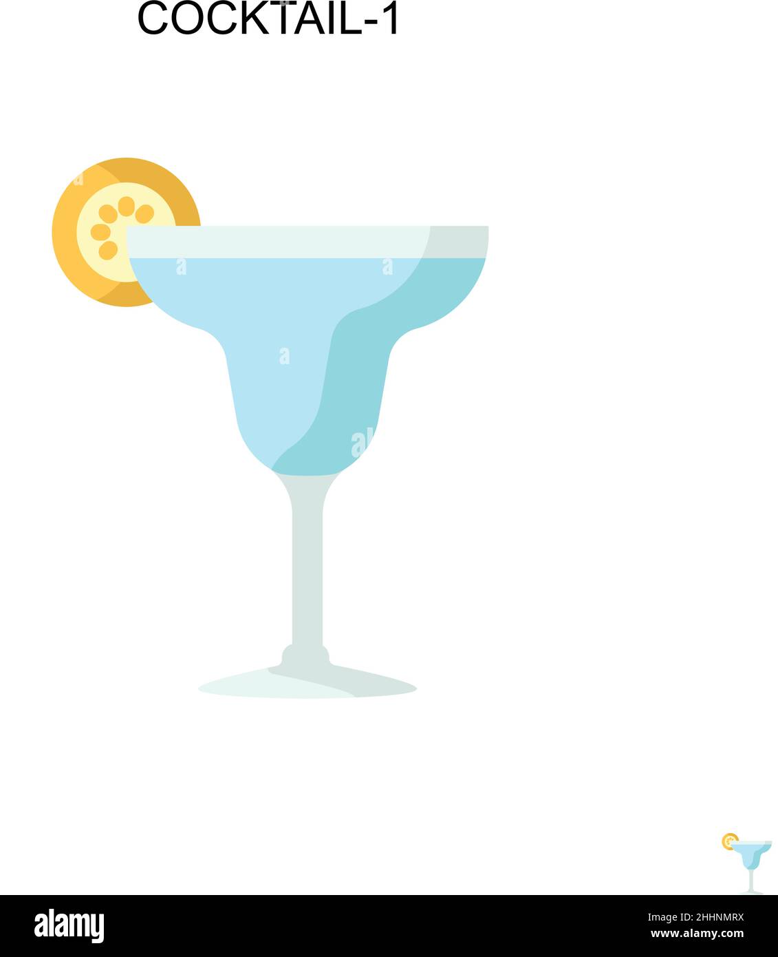 Cocktail-1 Simple vector icon.Perfect color modern pictogram on ...