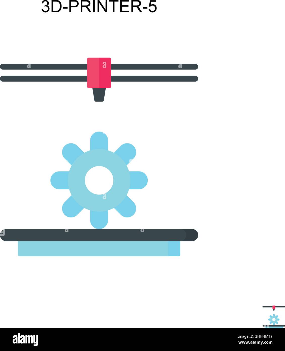 3d-printer-5 Simple vector icon.Perfect color modern pictogram on ...