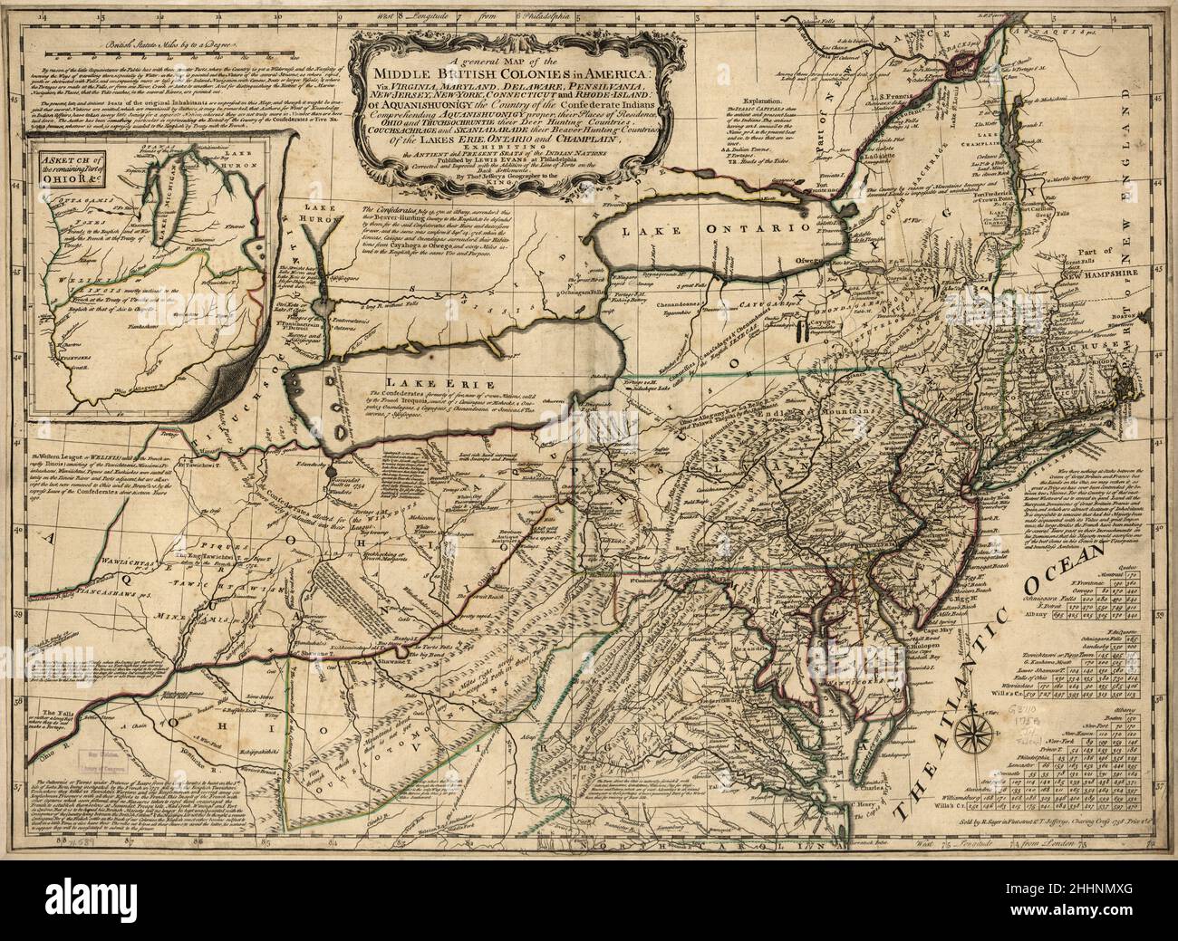 Virginia map colonies hi-res stock photography and images - Alamy