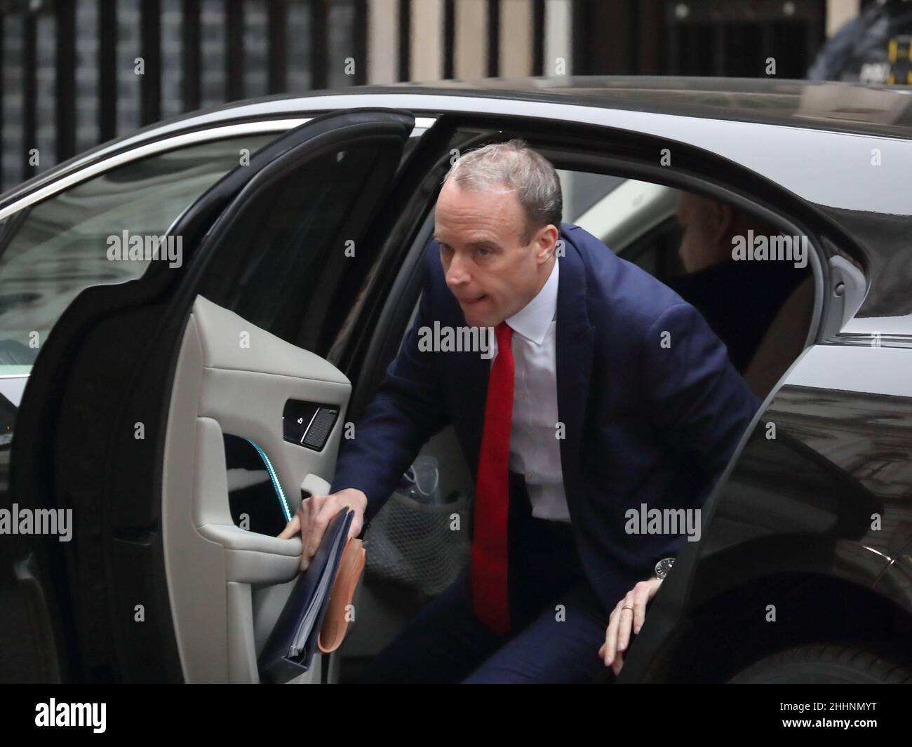 London Uk 25th Jan 2022 Deputy Prime Minister Dominic Raab Arrives