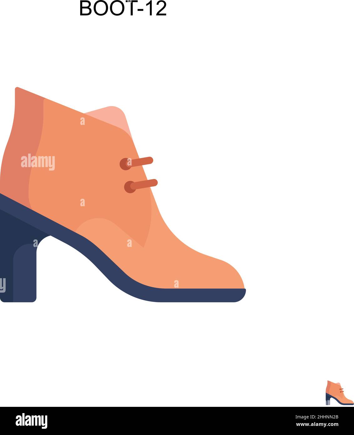 Boot-12 Simple vector icon.Perfect color modern pictogram on editable ...