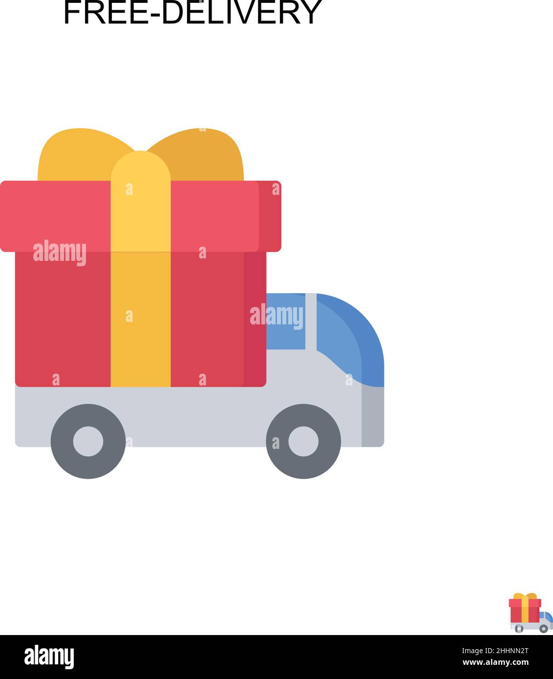 Free-delivery Simple vector icon.Perfect color modern pictogram on ...