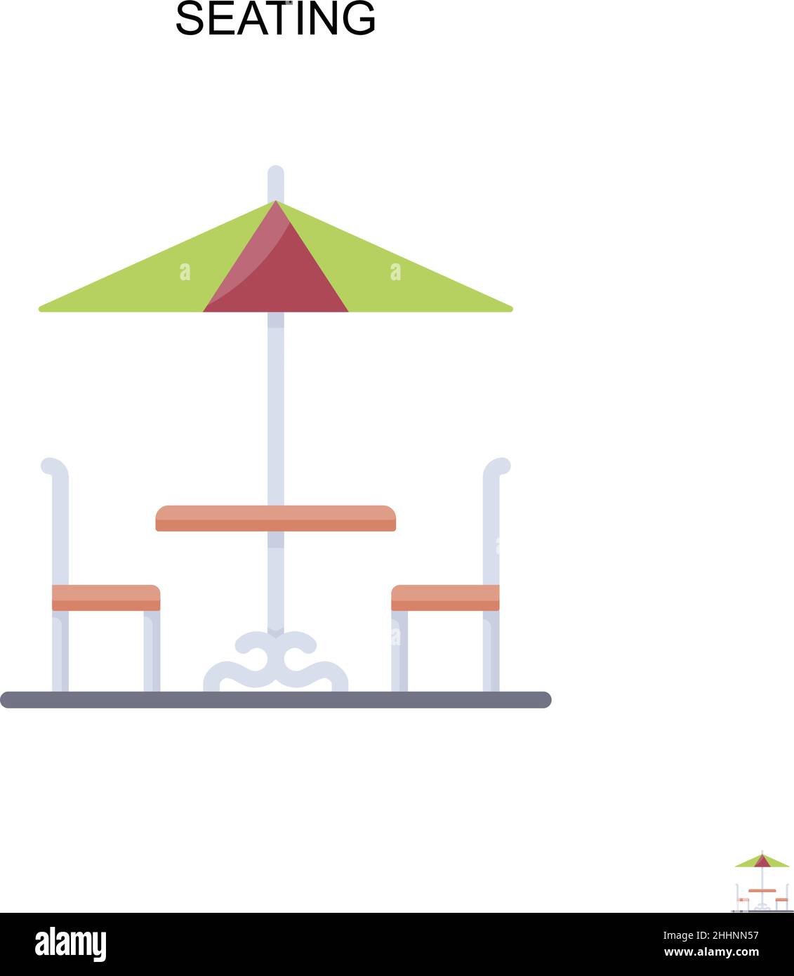 Seating Simple vector icon.Perfect color modern pictogram on editable ...