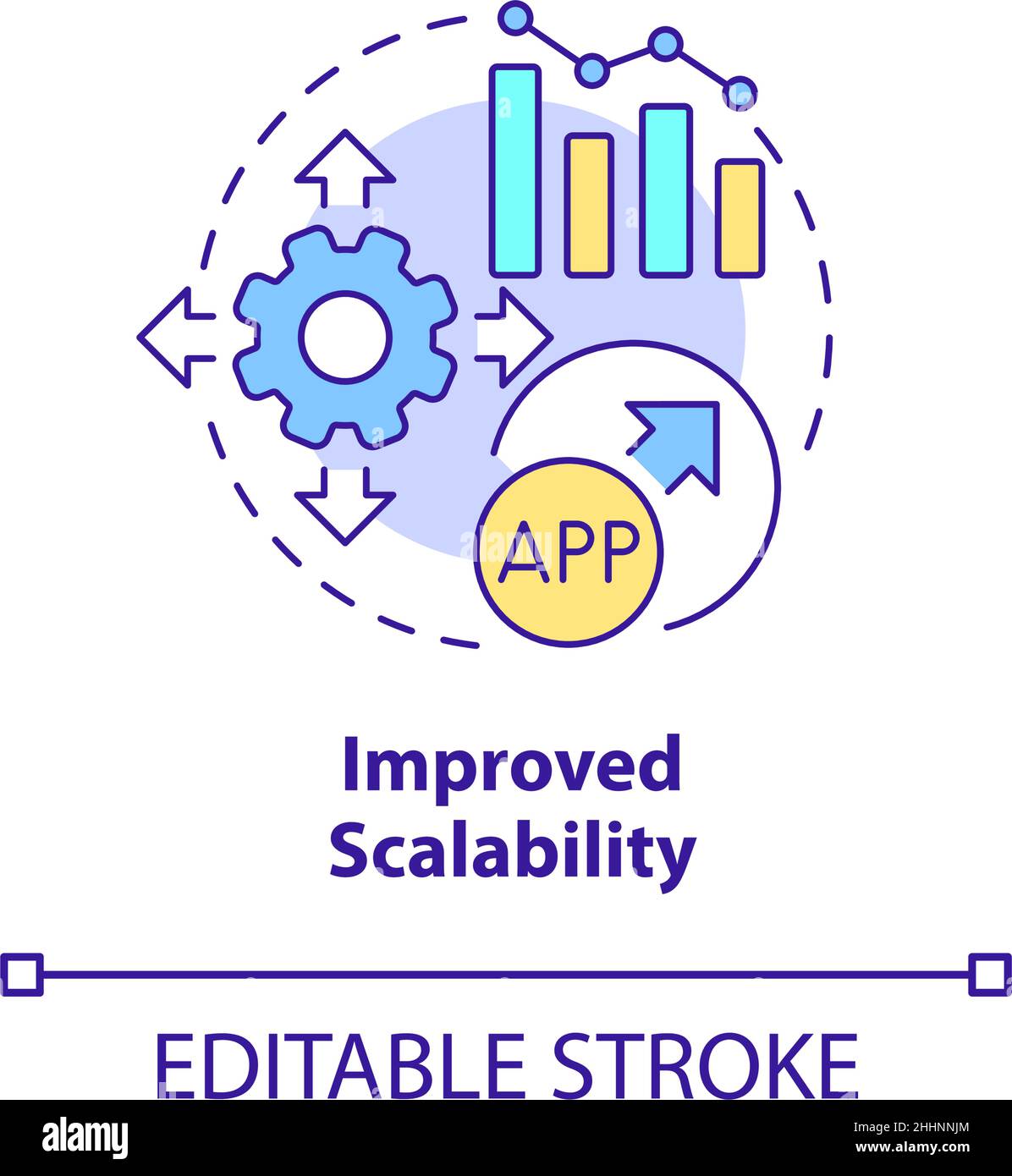 Improved scalability concept icon Stock Vector Image & Art - Alamy