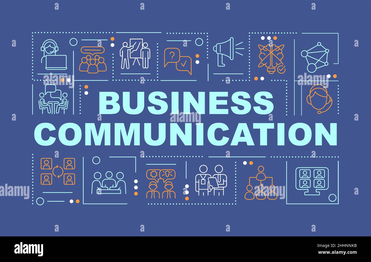 Corporate communication word concepts dark blue banner Stock Vector Image & Art - Alamy