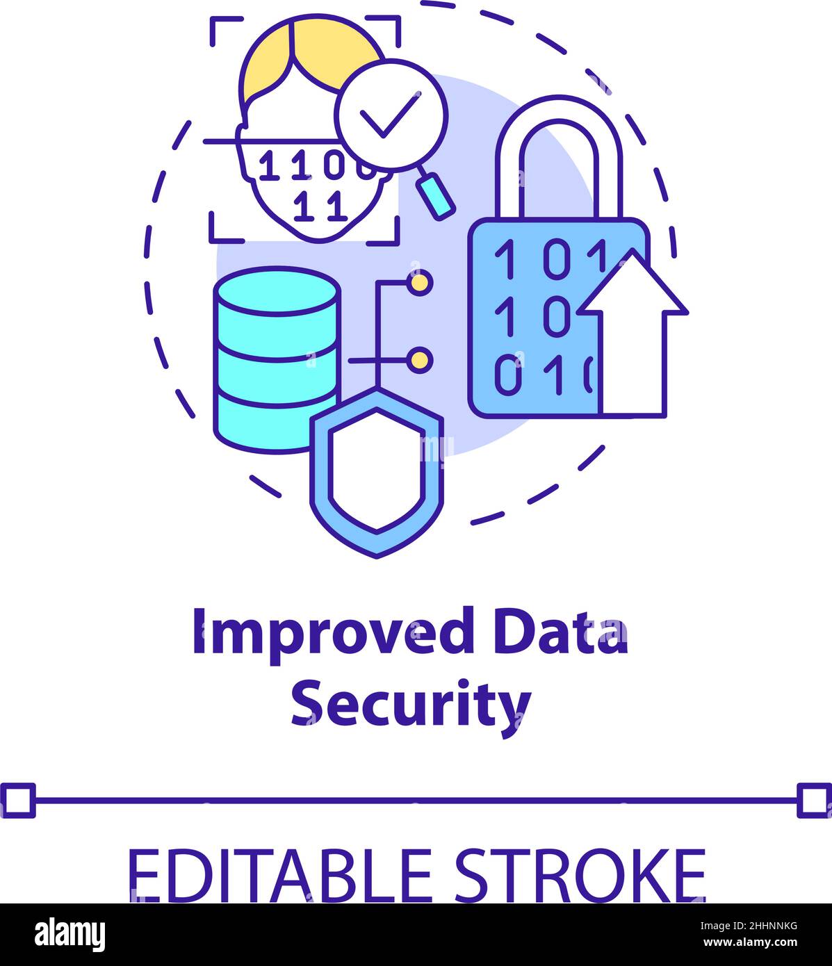 Improved data security concept icon Stock Vector Image & Art - Alamy Improved data security concept icon Stock Vector Image & Art - Alamy