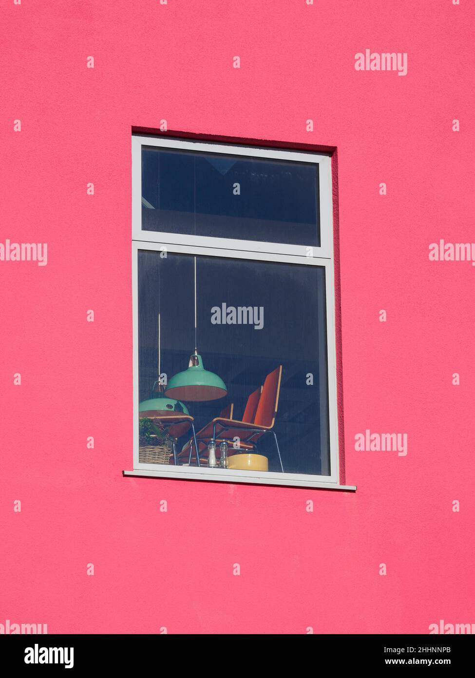 View through a window, Bude, Cornwall, UK Stock Photo - Alamy