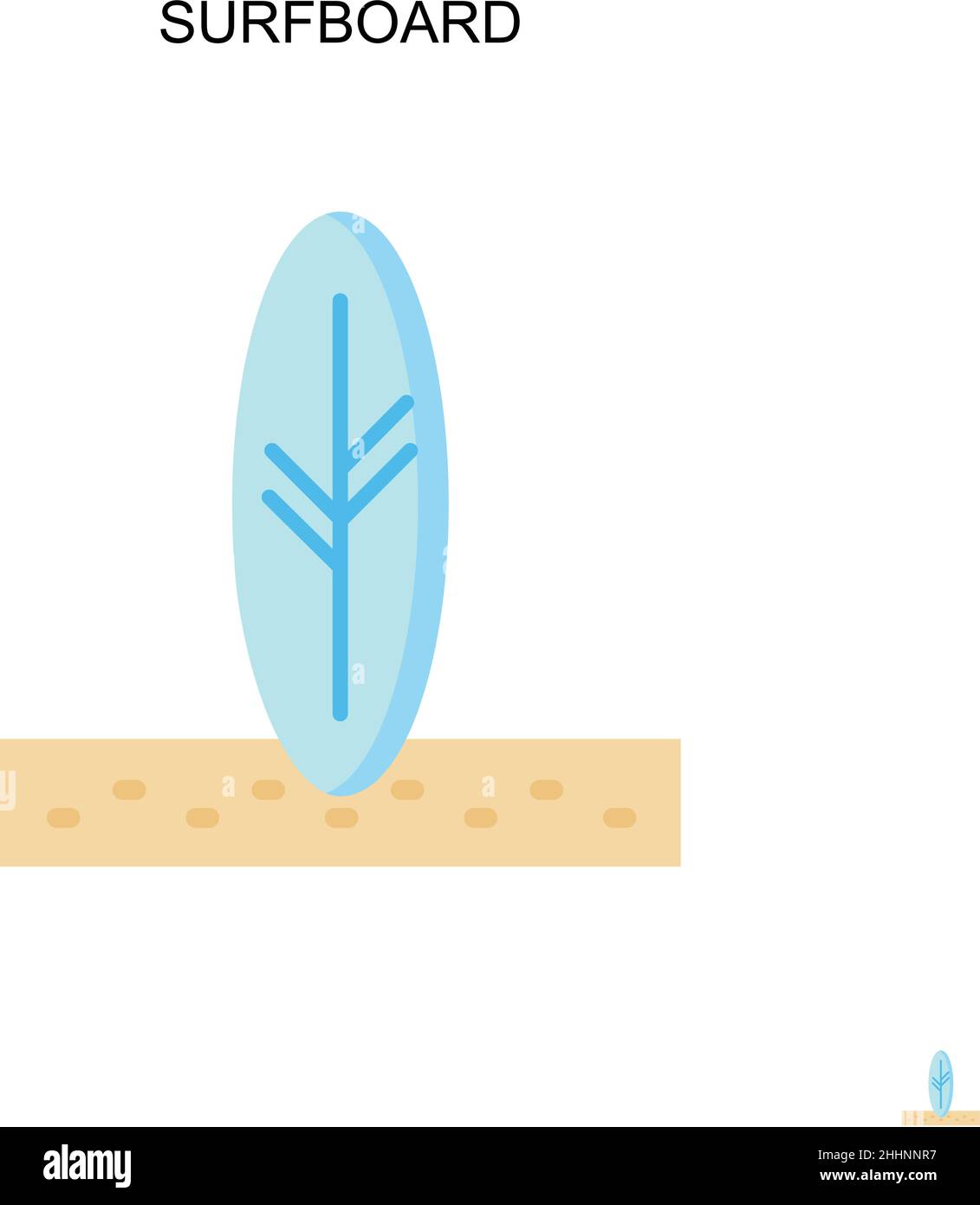 Surfboard Simple vector icon.Perfect color modern pictogram on editable ...