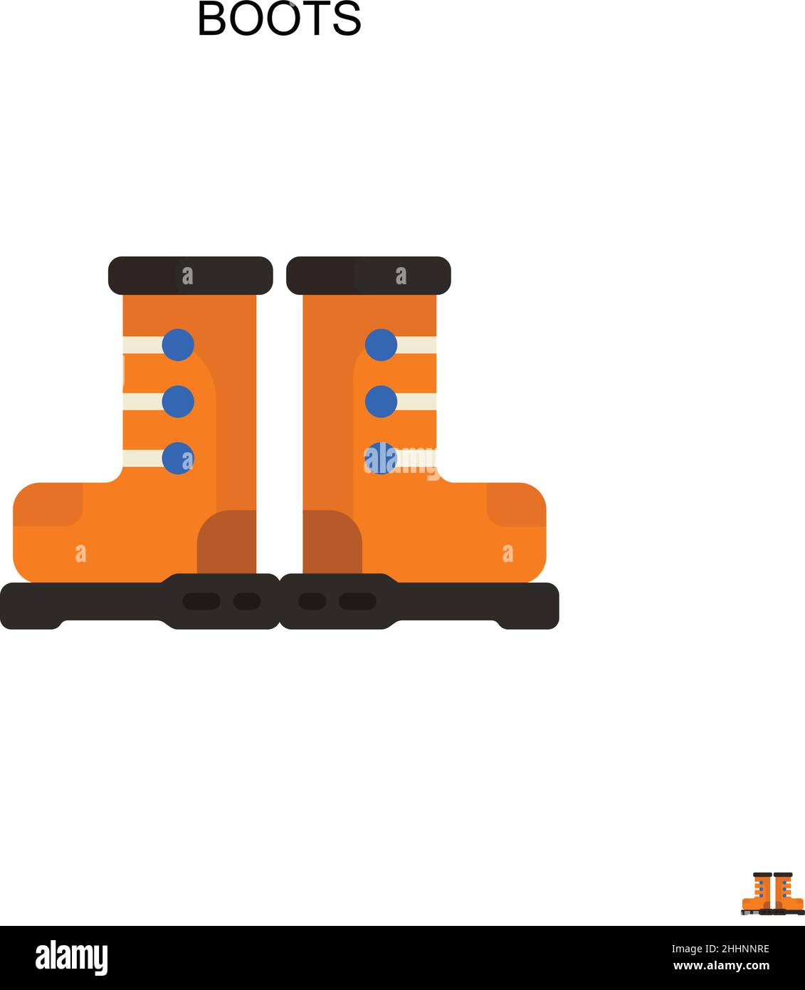 Boots Simple vector icon.Perfect color modern pictogram on editable ...