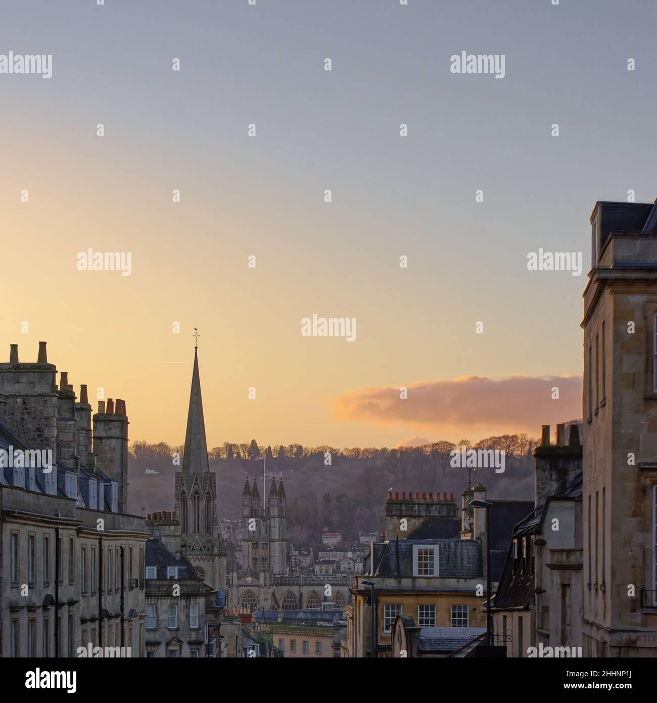 sunrise at Bath Abbey Stock Photo - Alamy