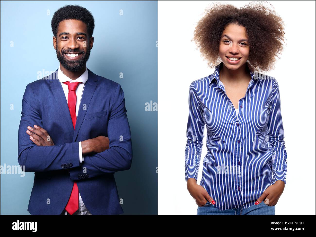Group of people in a collage Stock Photo - Alamy