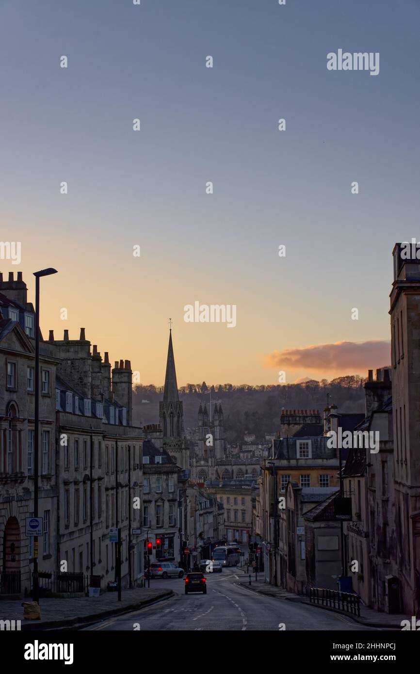 sunrise at Bath Abbey Stock Photo - Alamy