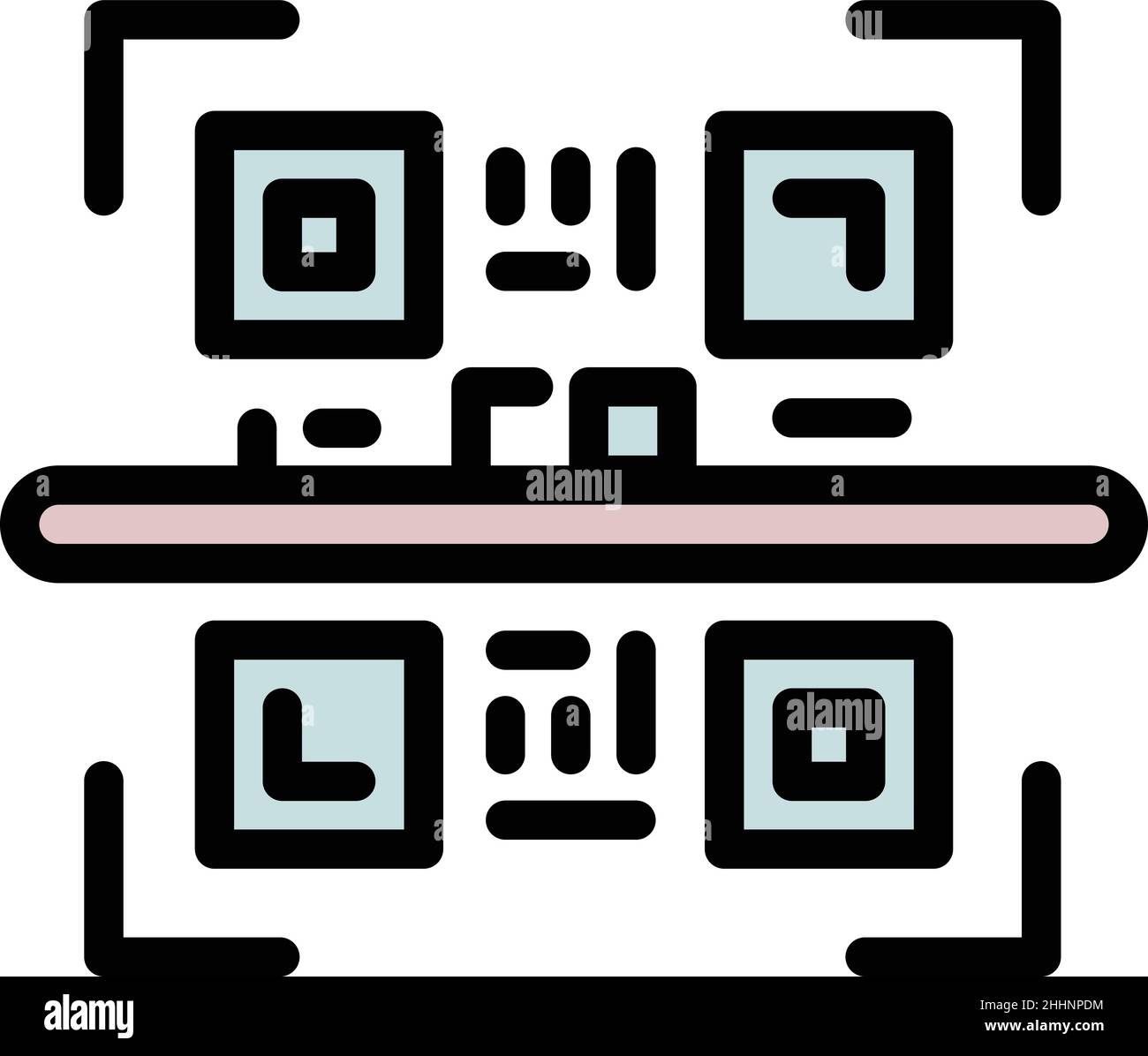Online qr scan icon outline vector. Mobile code. Smart pay Stock Vector ...