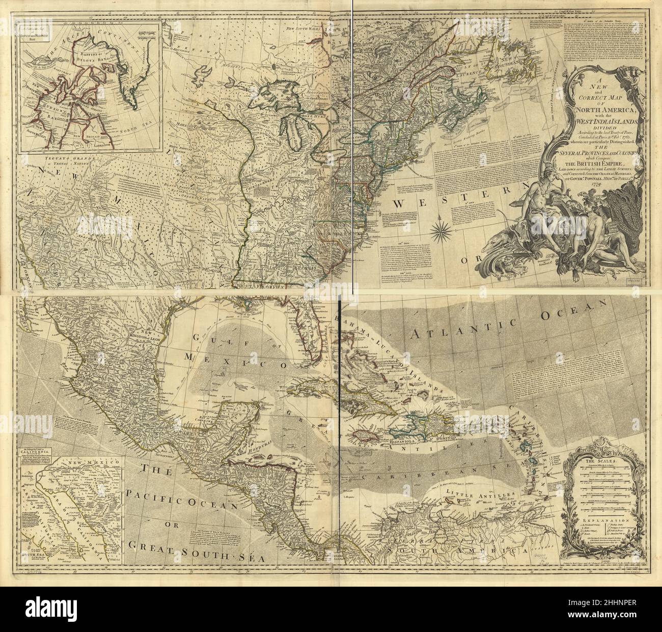 North america 1763 map hi-res stock photography and images - Alamy