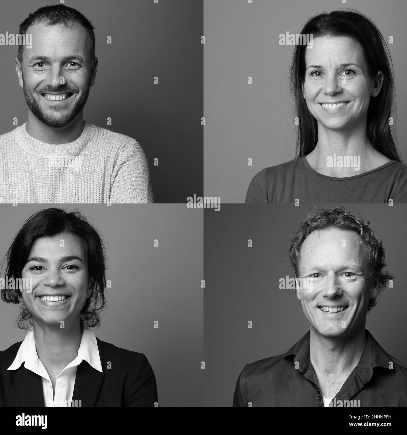 Group of people in a collage Stock Photo - Alamy