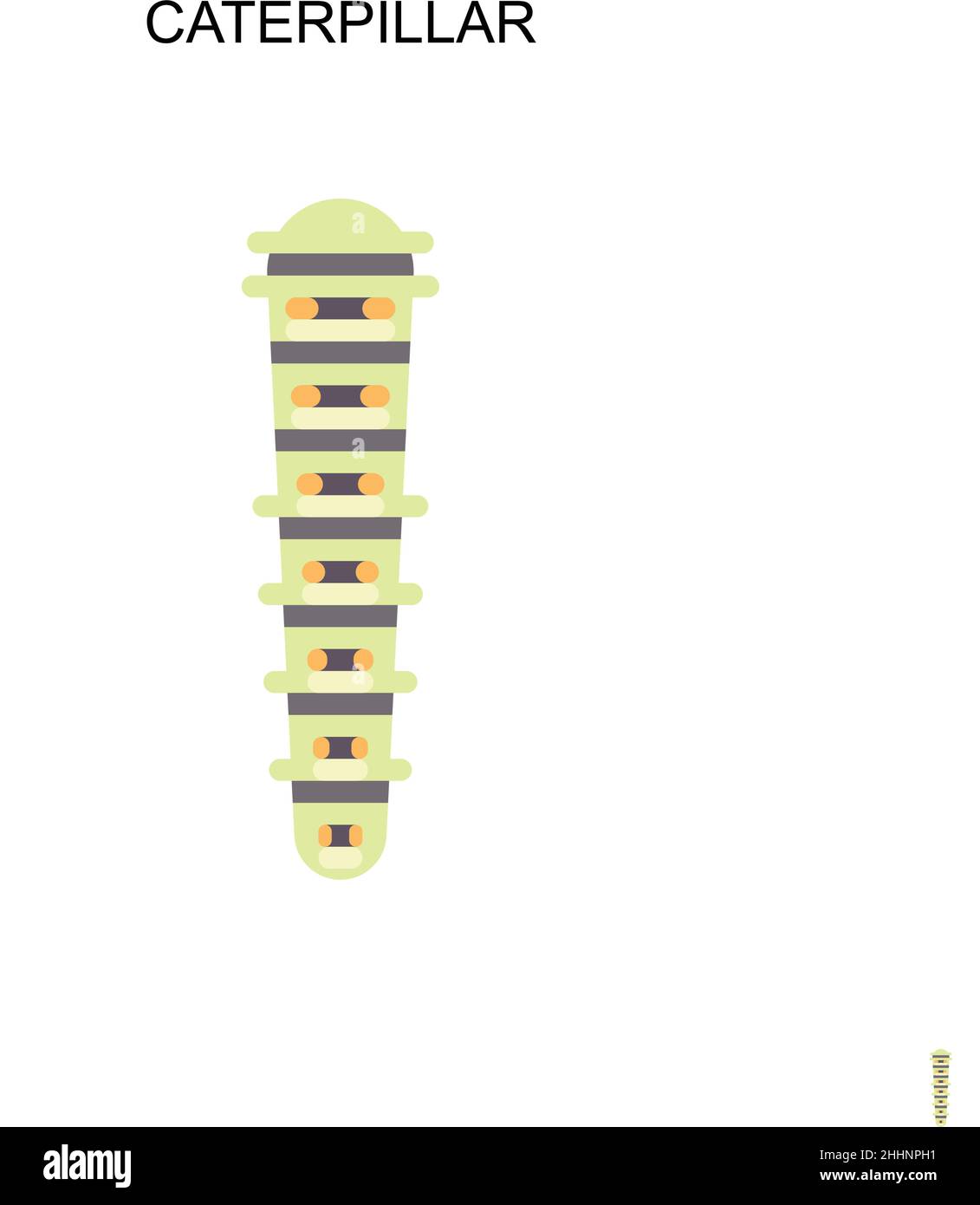 Caterpillar Simple vector icon.Perfect color modern pictogram on ...