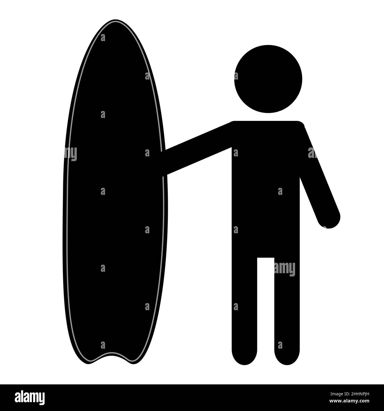 Surfer icon on white background. Surfing sign. Man surfing symbol. flat ...