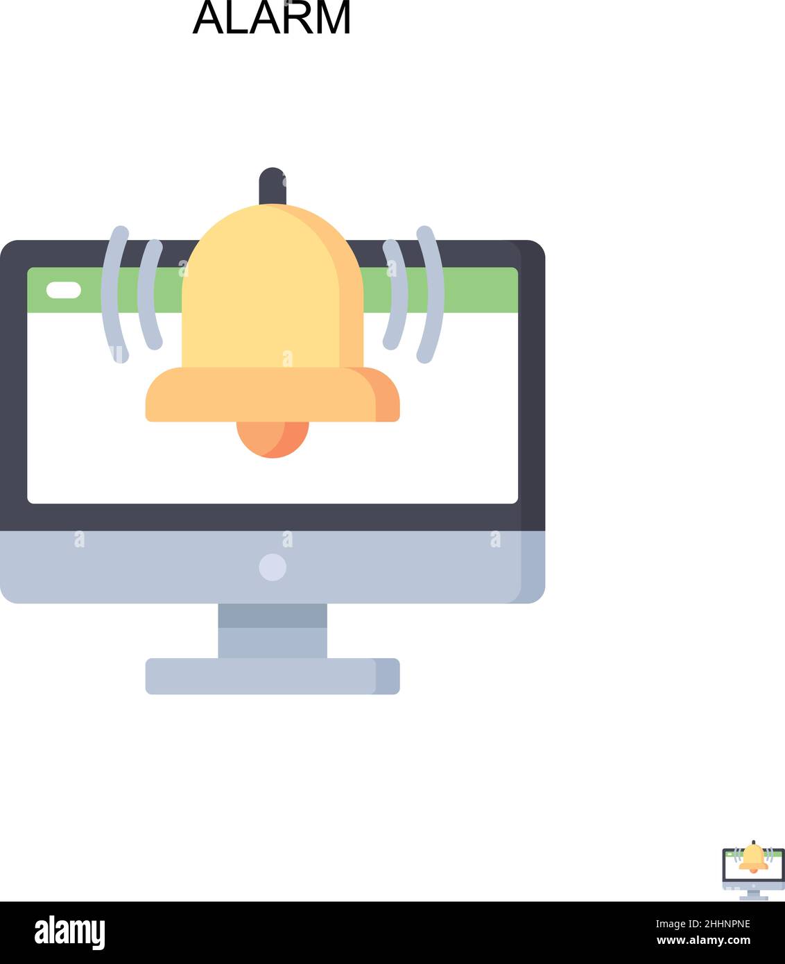 Alarm Simple vector icon.Perfect color modern pictogram on editable ...