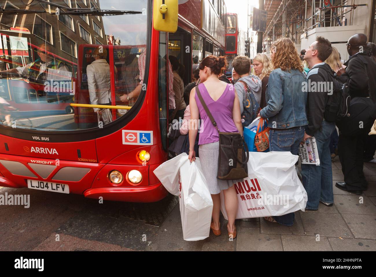 Commuters struggling to get on already overcrowded buses caused by the ...