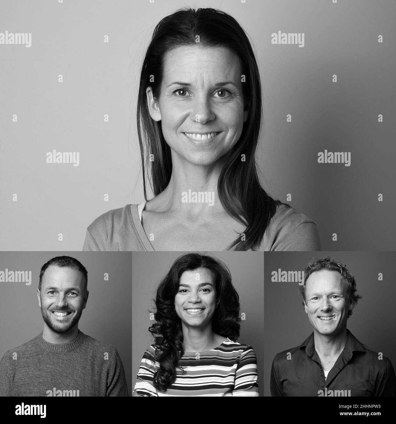 Group of people in a collage Stock Photo - Alamy