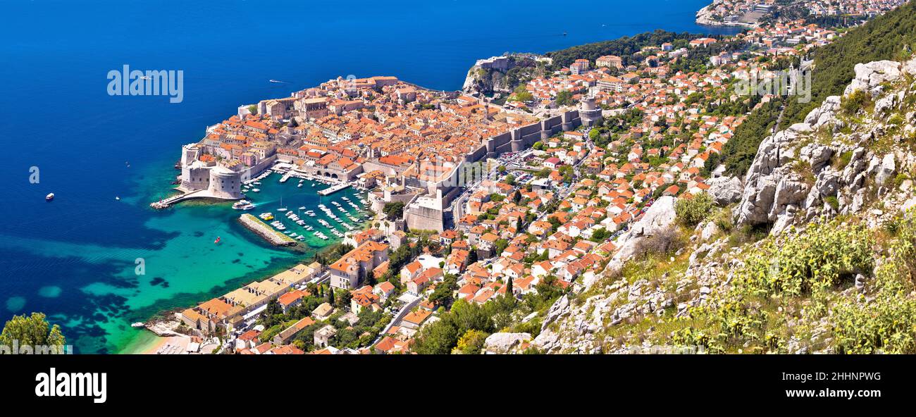 Dubrovnik. The most famous tourist destination in Croatia aerial ...