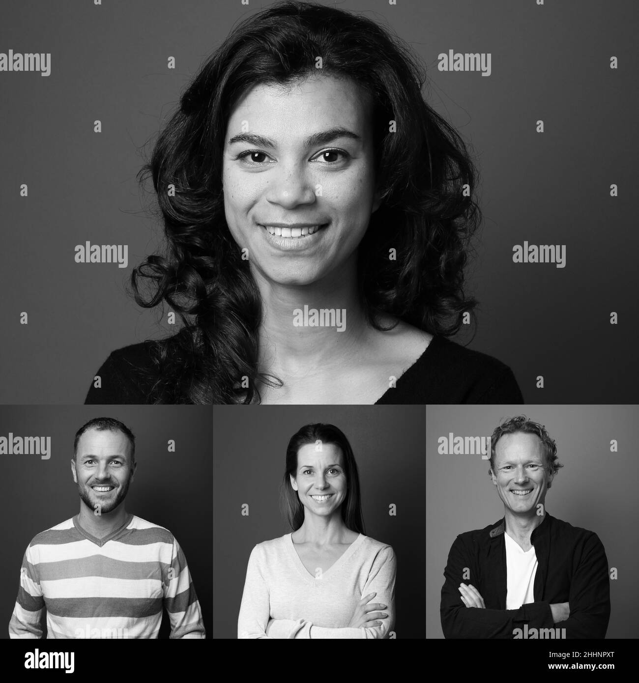 Collage asian young woman Black and White Stock Photos & Images - Alamy